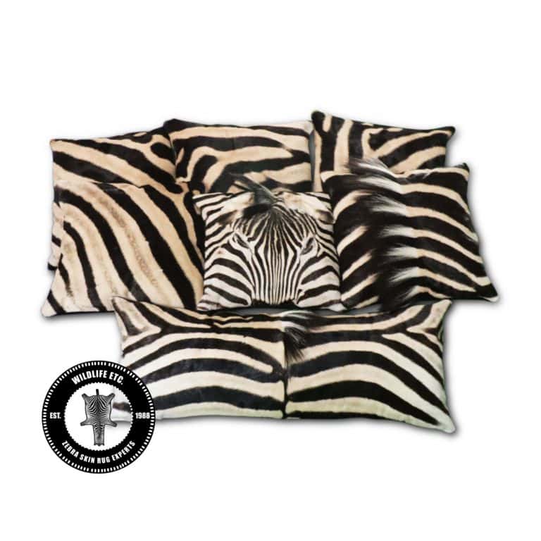 Zebra Skin Bolster Pillow 18 x 7 inches with Piping – Wildlife Etc