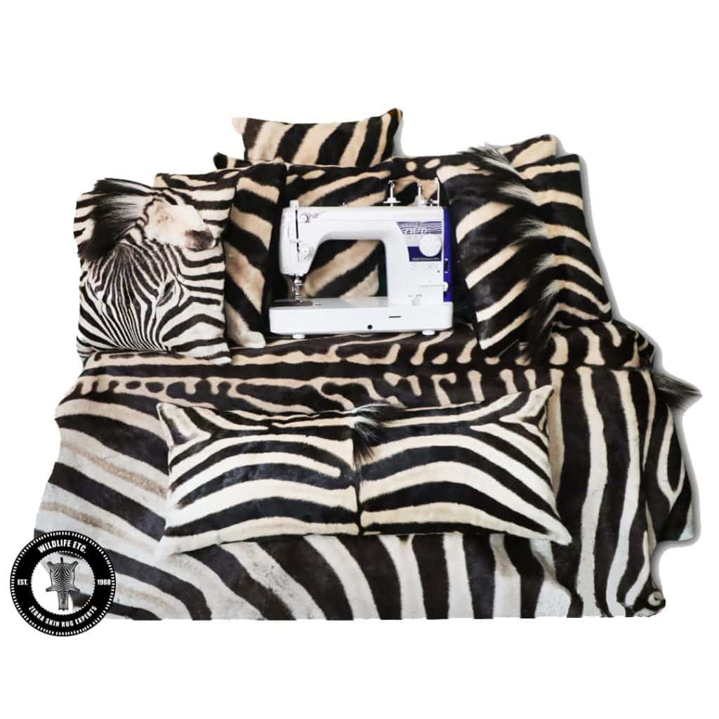 Custom Made Zebra Pillows - Wildlife Etc LLC